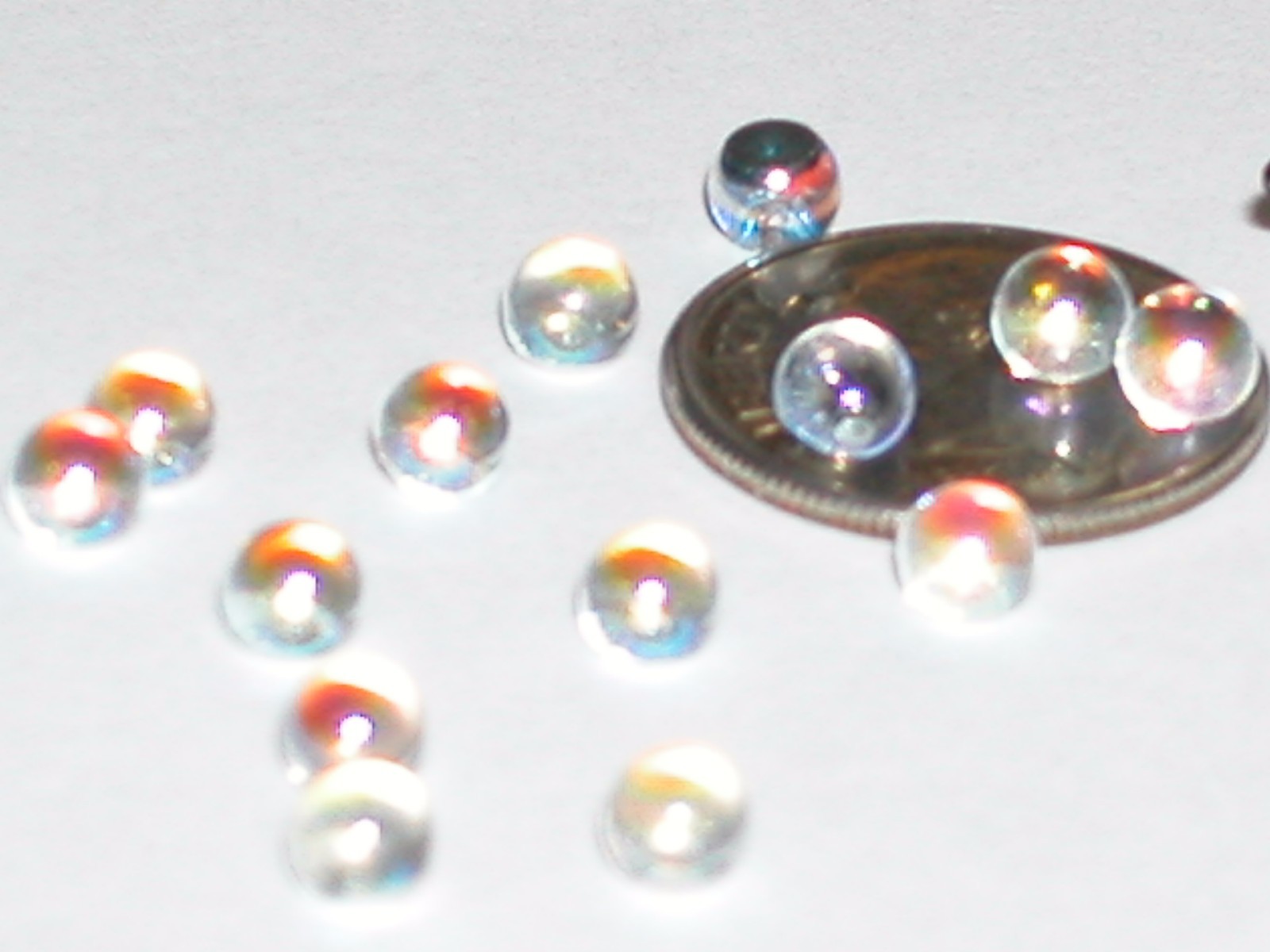 10pc* Miniature little glass magic fairy bubble crystal balls vitrail ...