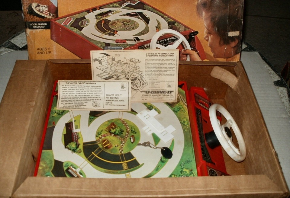 Vintage -Schaper U-Drive-It table top action set (see descript) VGIB | eBay