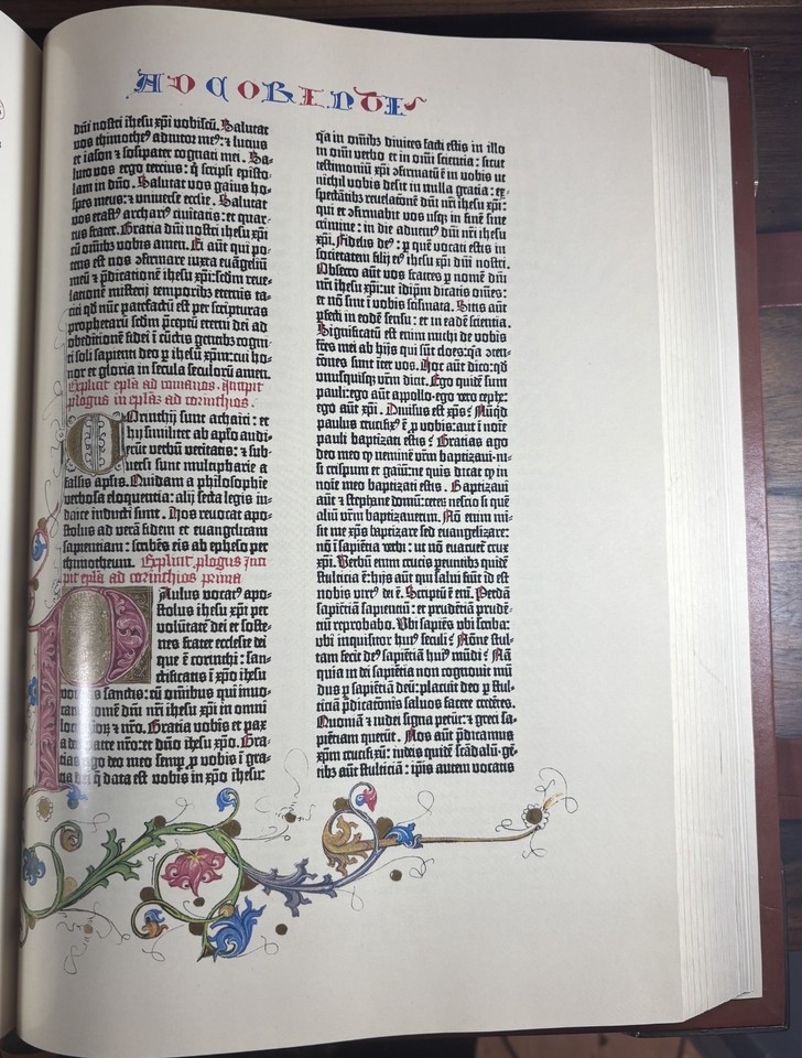 The Gutenberg Bible (1985) – Pattloch Verlag – Facsimile Edition | eBay
