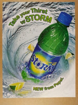 1998 Storm Lemon-Lime Soda 'New from Pepsi.' vintage print Ad | eBay