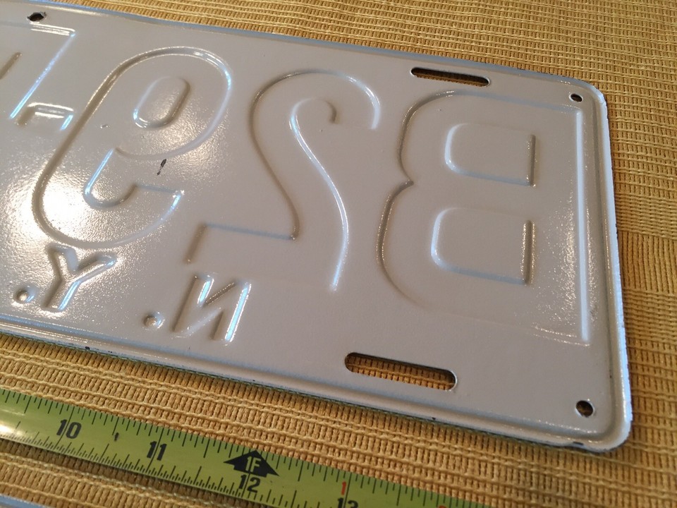 ANTIQUE MATCHING 1916 NEW YORK STATE LICENSE PLATE # B29-525 VGC | eBay