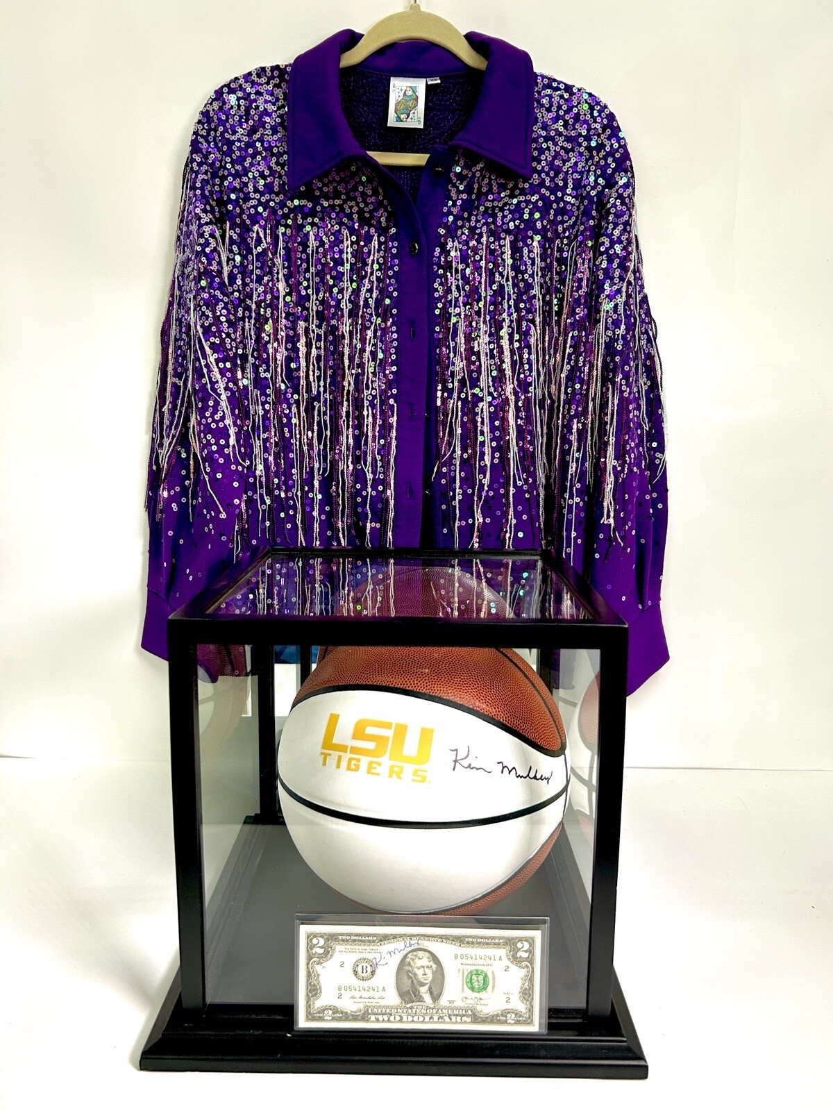 LSU Coach Kim Mulkey Queen of Sparkles Jacket Autographed Basketball ...