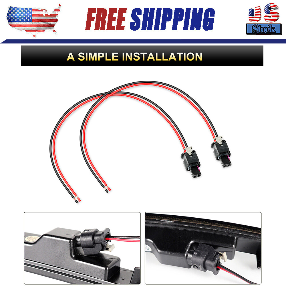 2 Pack Side Marker Pigtail Connector Harness Compatible with Dodge ...