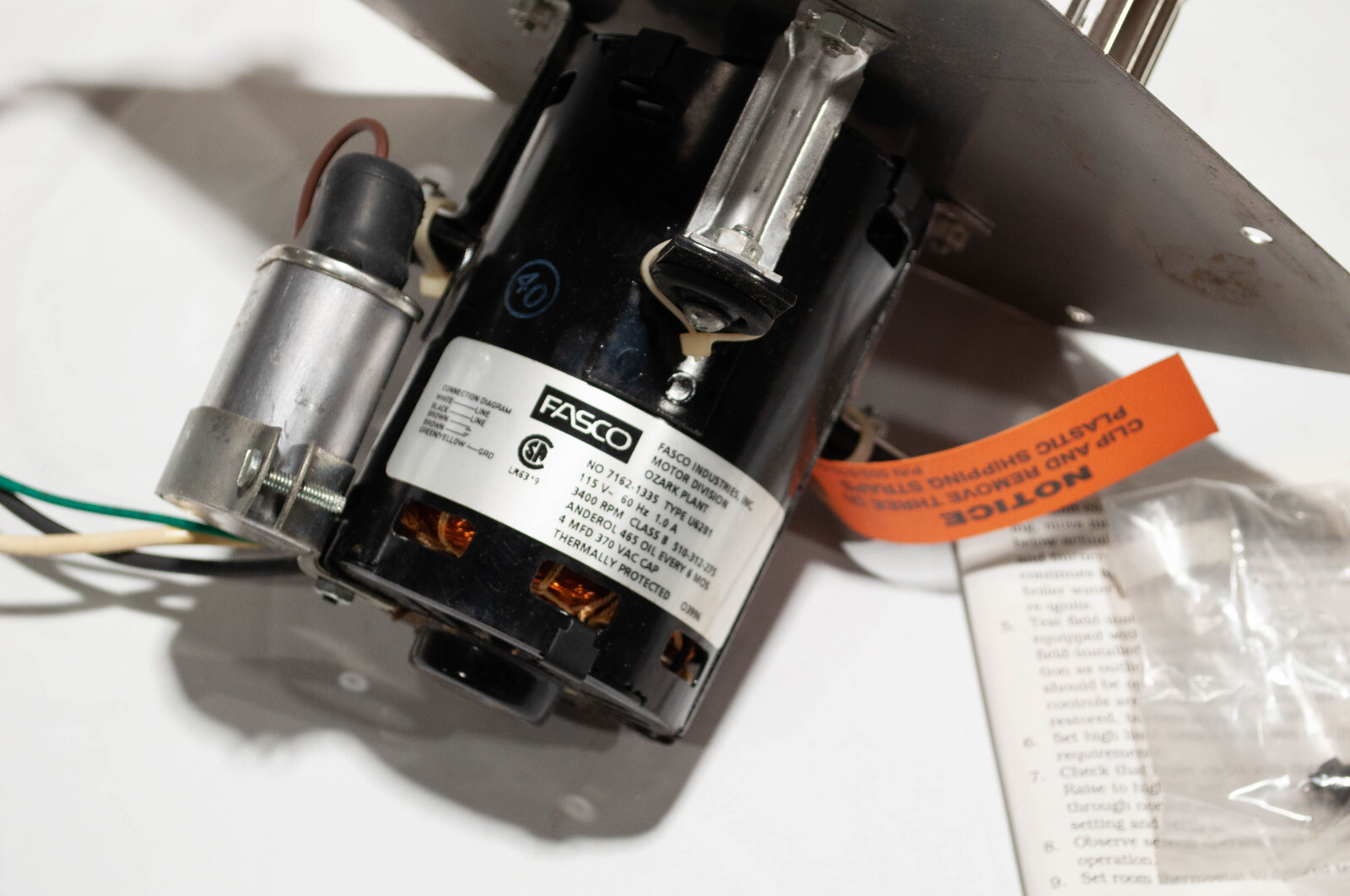 Weil McLain 510-312-317 Blower Motor Fasco 7162-1335 3400RPM 1.0A 510 ...