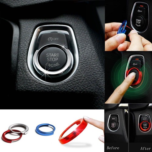 Ignition Switch Cover Auto Interior Covers Stickers Start Switch Button ...