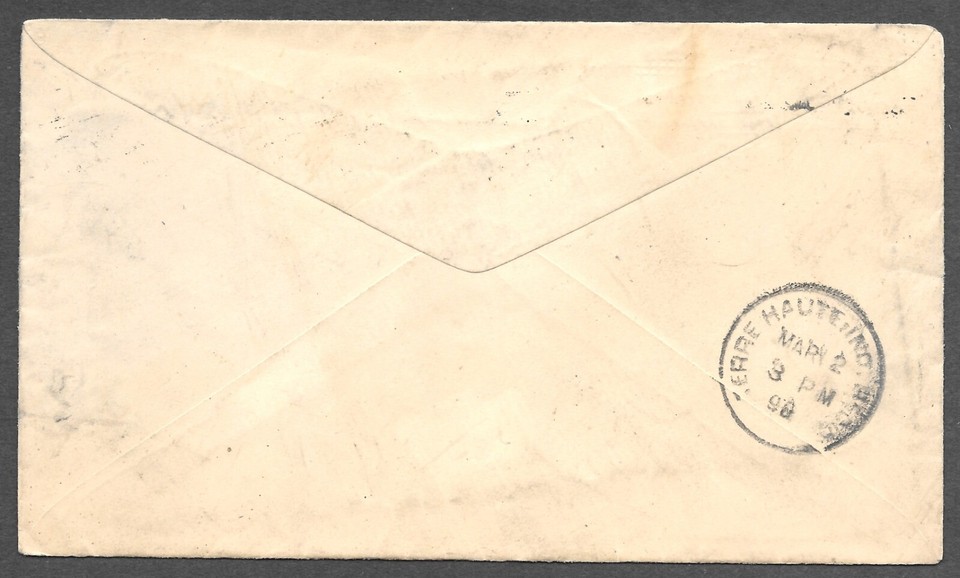 Washington DC Congressional Free Frank Cover to Terre Haute Indiana ...