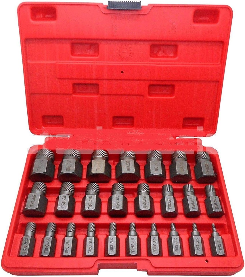 25 Pcs Multi-Spline Screw Extractor Set Hex Head Bit Socket Wrench Bolt ...
