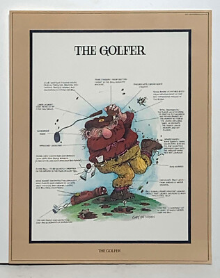 The Golfer, Gary Patterson Poster ,1986 reproduction print | eBay