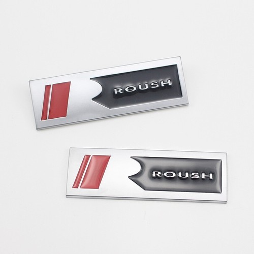 2x R ROUSH Car Emblem 3D Metal Rear Trunk Badge Racing Sport (Rectangle ...