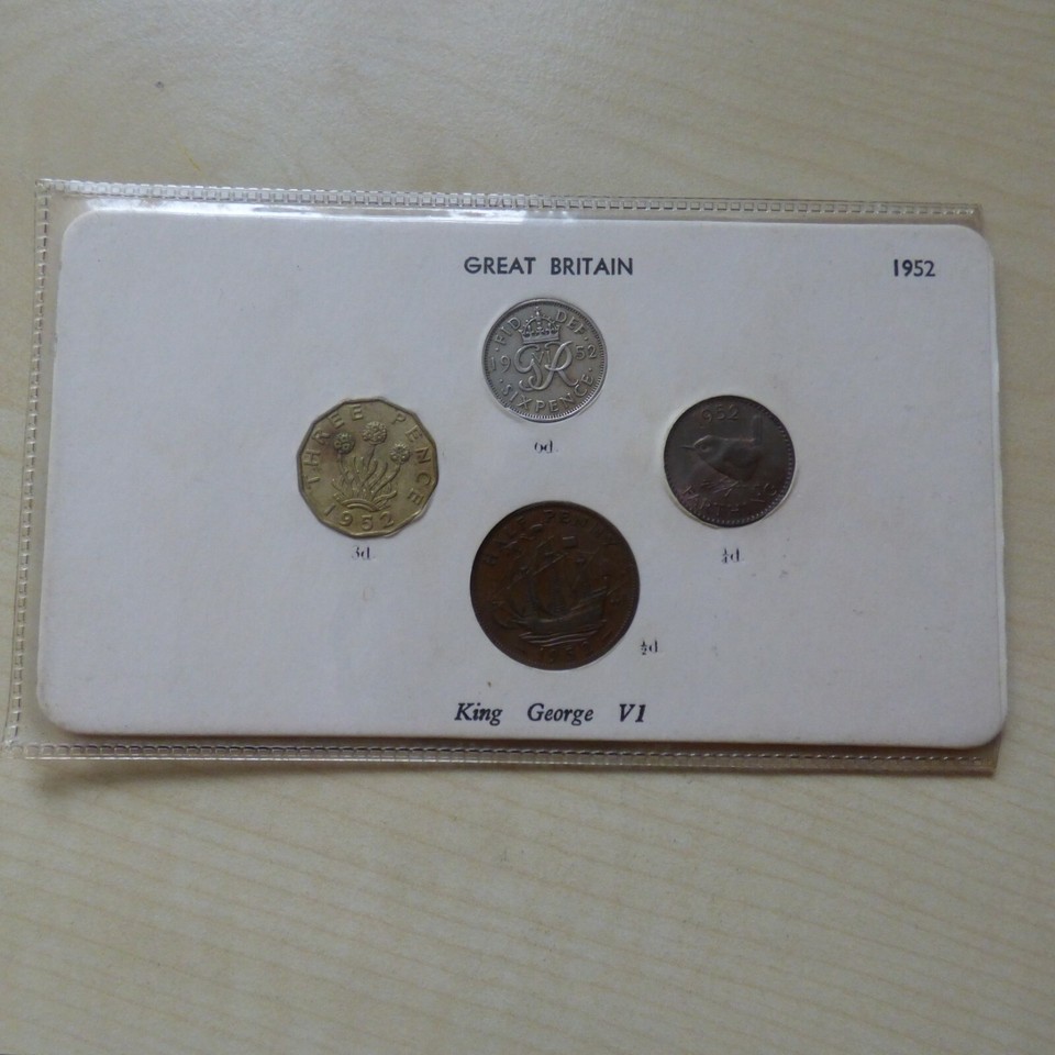 Coin Year Set Display Cards Half Crown Pennies Farthing Choose from ...