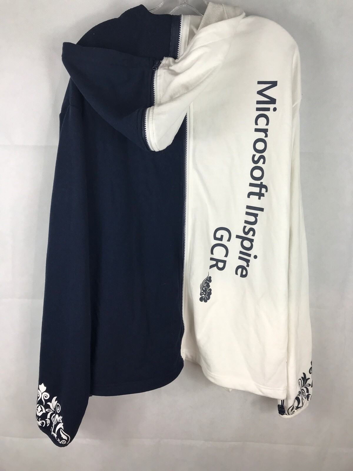 Microsoft Inspire GCR Full Zip Hoodie Sweatshirt Sz XL Navy White ...