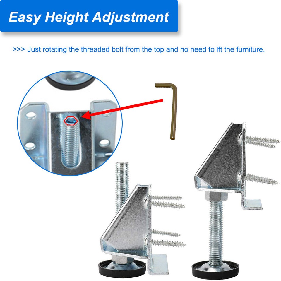 Leg Leveler, 4 Pack Leveling Feet, Heavy Duty Adjustable Furniture ...