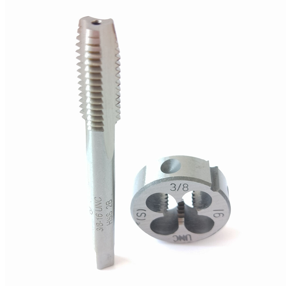 1pcs 3/8-16 tap + 1pcs 3/8-16 die tap + die UNC British US made right ...