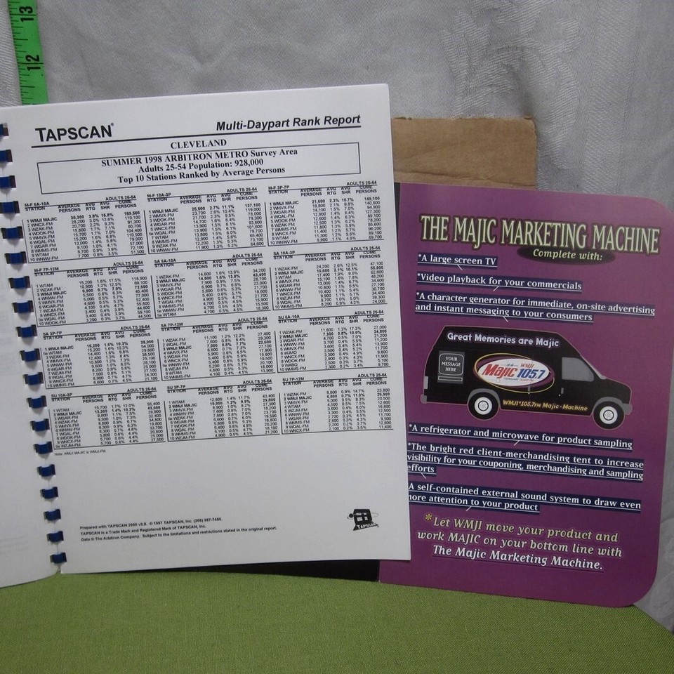 WMJI Magic 105.7 radio station FM classic Cleveland oldies press-kit OH ...