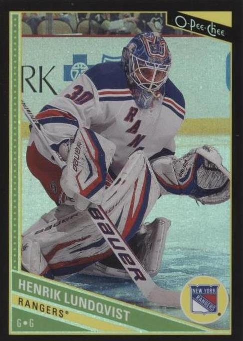 2013-14 O-Pee-Chee - Henrik Lundqvist #173 Black Rainbow Foil /100 for sale online | eBay