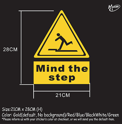 Mind the step warning sign stickers reflective decals best gifts | eBay ...