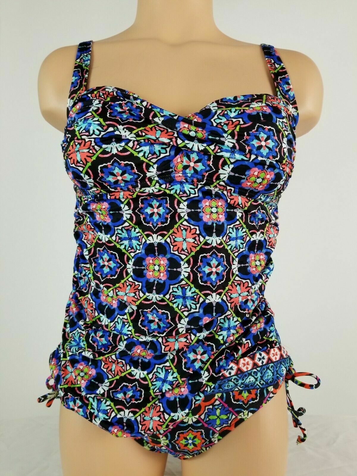 La Blanca Womens Swimwear 2pc Tankini Top Bikini Bottom Swimsuit Size
