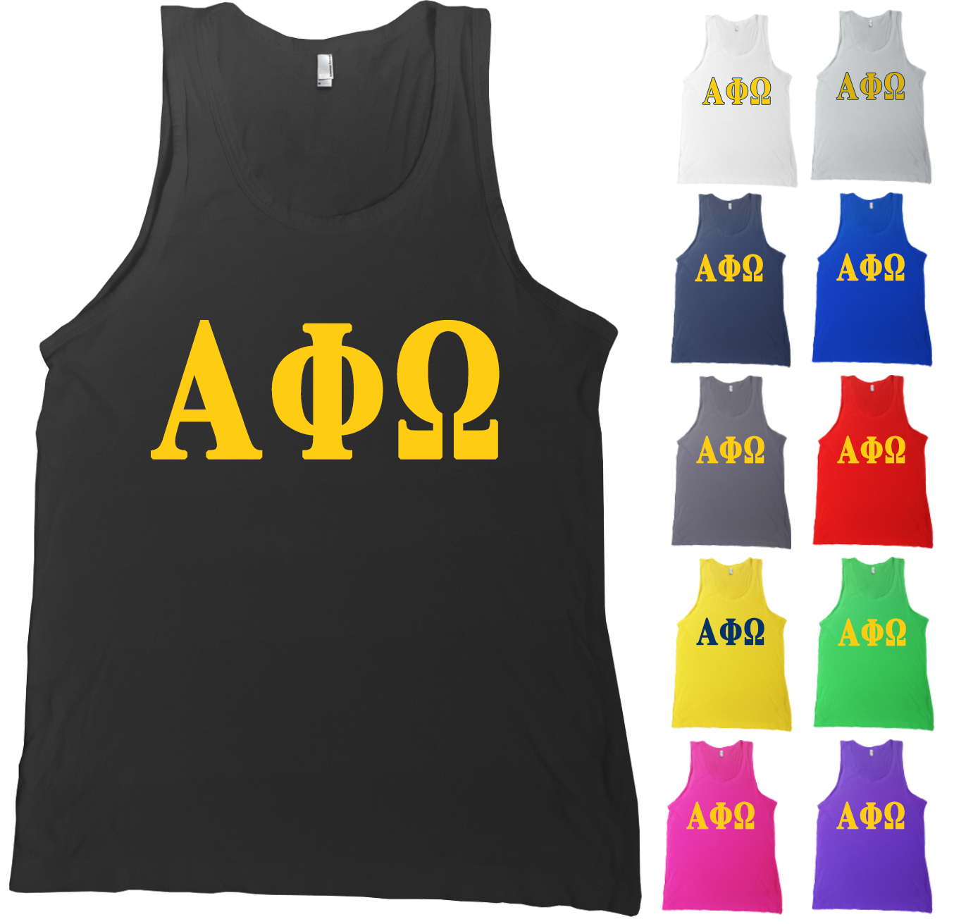 Alpha Phi Omega Service Fraternity Bella + Canvas Tank Top Shirt - NEW ...