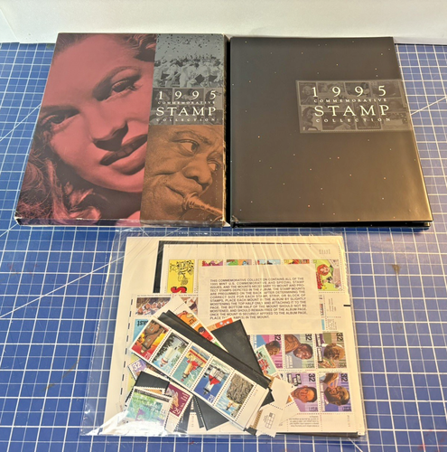 1995 USPS Commemorative Stamp Collection hardcover book with Mint ...