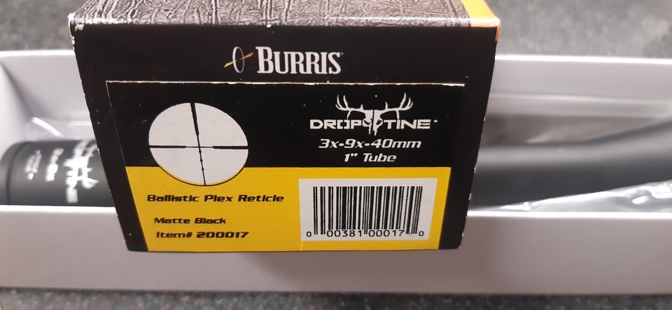 Burris Droptine Rifle Scope, 3-9x40mm 1 inch tube (200017) | eBay UK