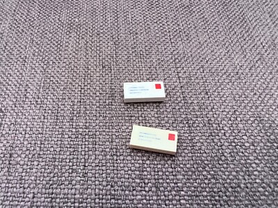 Lego - 2x Tile 1x2 Mail Envelope Address Stamp Pattern Ref 3069bp01 | eBay