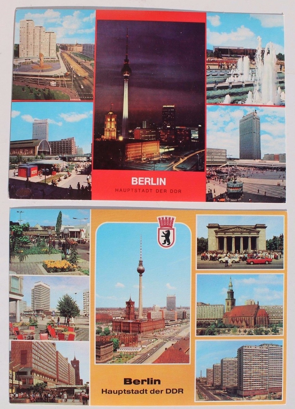 29147 2 Grande Tarjetas Postales A5 Berlín Capital de la Rda 1984 Alex ...