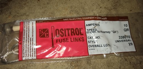 S&C Electric Positrol Fuse Links 10 Amp 338010 | eBay
