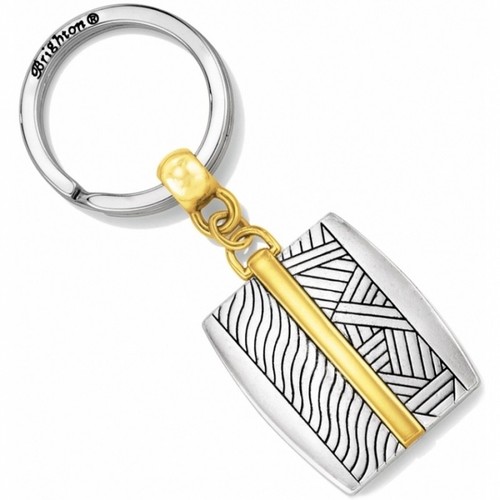 NWT Brighton ACOMA Gold Silver Key Fob Chain Ring MSRP $28 | eBay