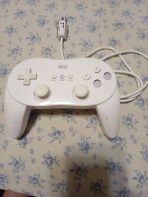 Official Nintendo Wii Pro Controller Classic White RVL-005 OEM TESTED ...