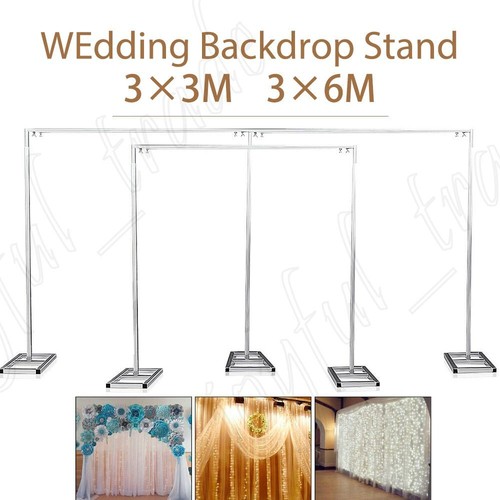 3X3M 3X6M Adjustable Wedding Backdrop Stand Portable Pipe Drape ...