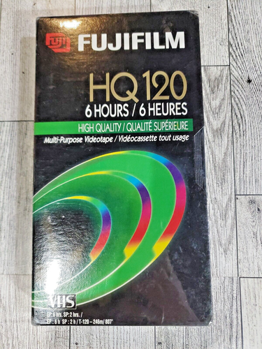Fuji Film VHS Blank Video Tape 6 Hours HQ 120 High Quality New Sealed ...