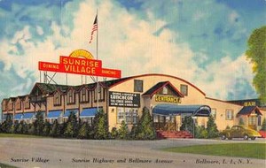 Bellmore New York Sunrise Village Street View Antique Postcard K61882 ...