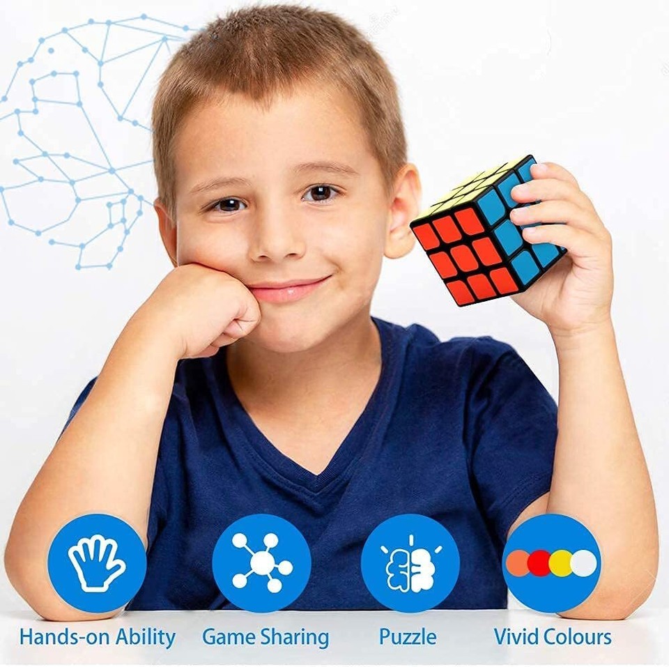 Original Cube 3x3 Rubix Magic Rubic Mind Game Classic Puzzle Kids ...