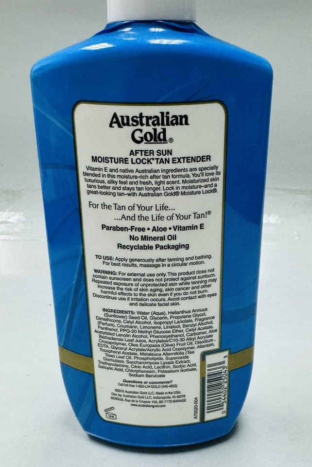 australian gold moisture lock tan extender 16oz scuffed bottle | eBay