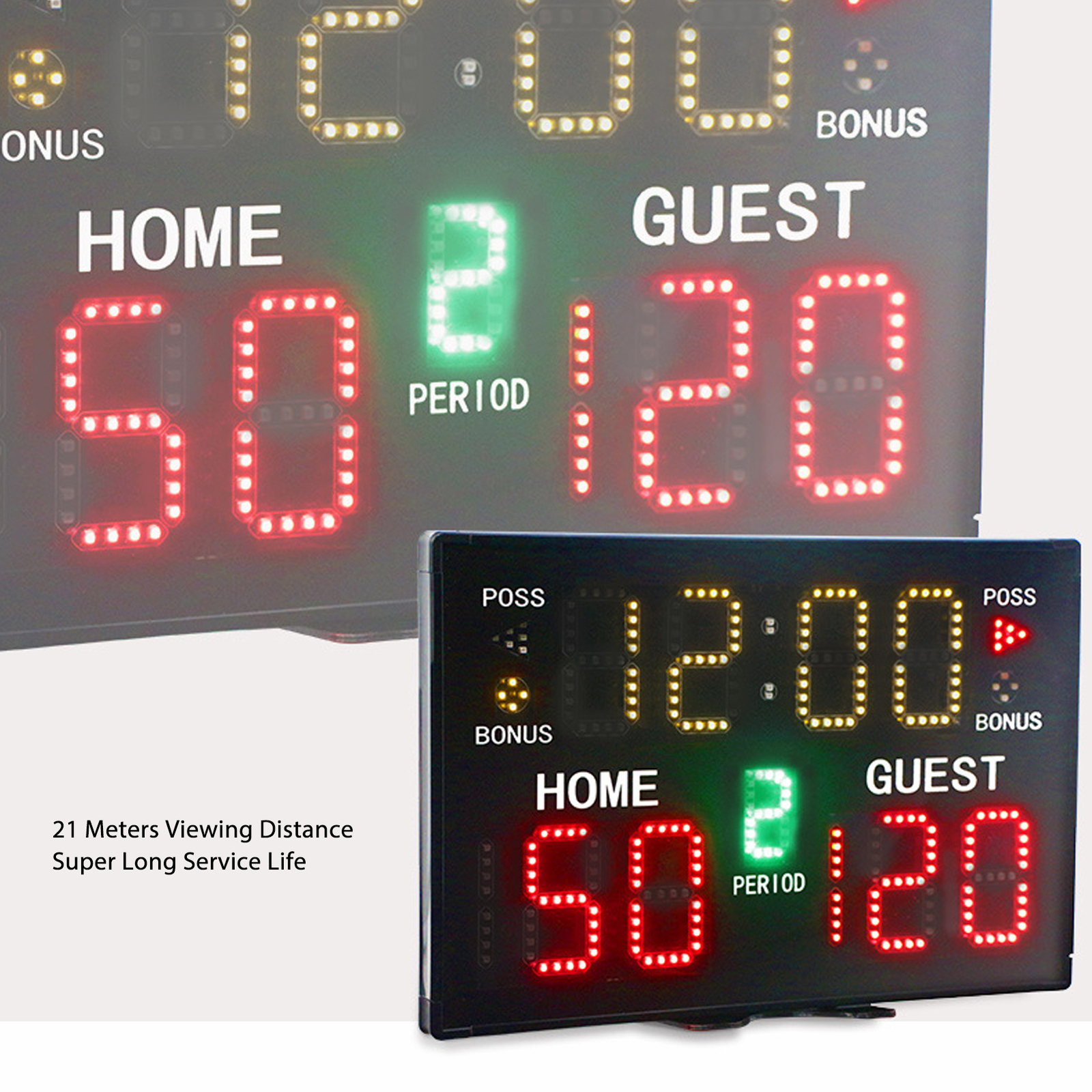 11 Position Basketball Scoreboard Battery Powered LED Digital ...