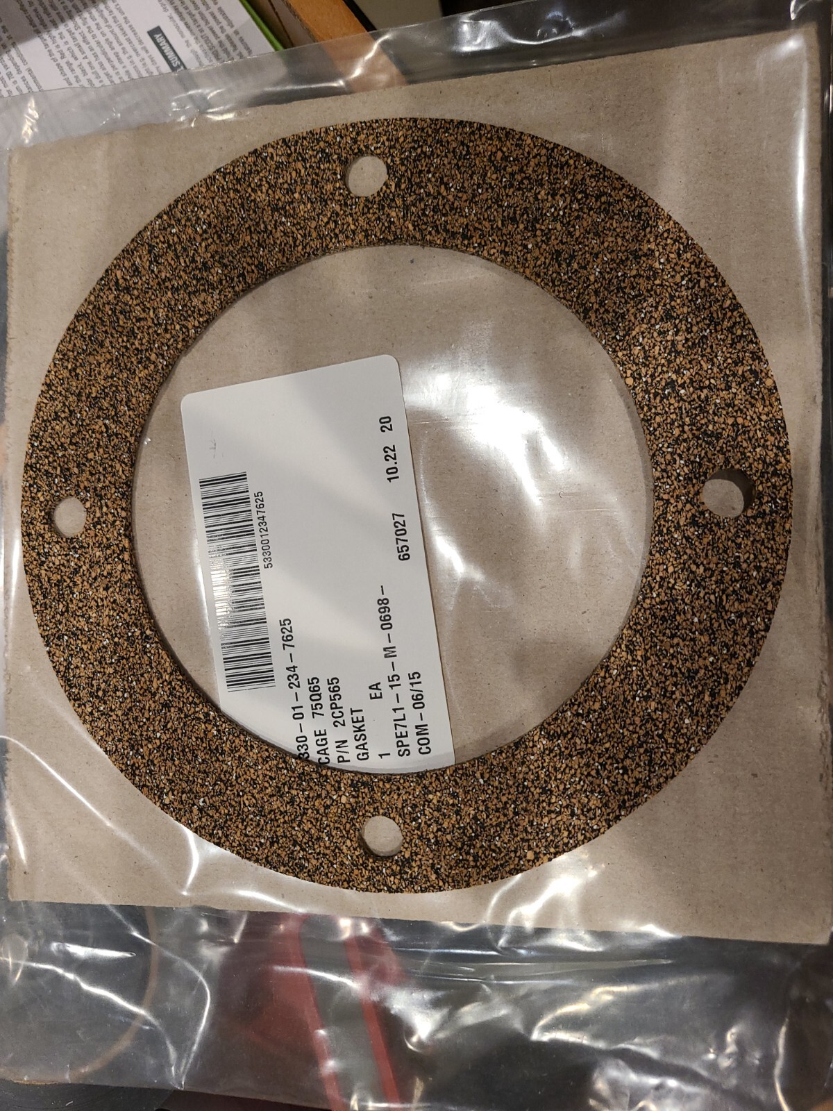 5330-01-234-7625 Gasket Oshkosh 2CP565 1199478 HC2124-G475 TACOM M984 ...