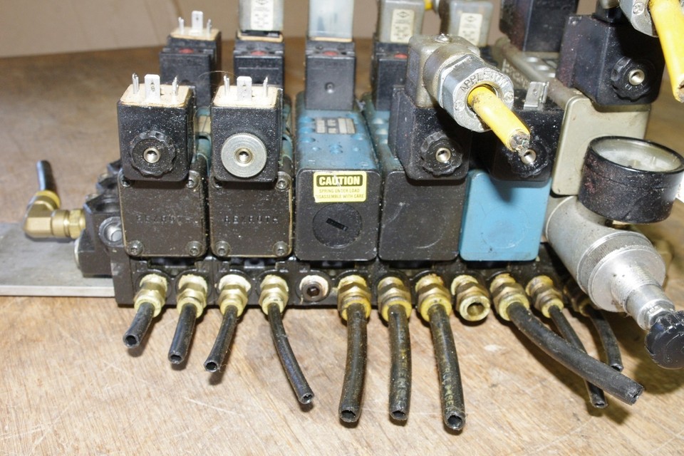Rexroth Ceram 6-Valve Air Control Manifold Assembly w/ Regulators *FREE ...