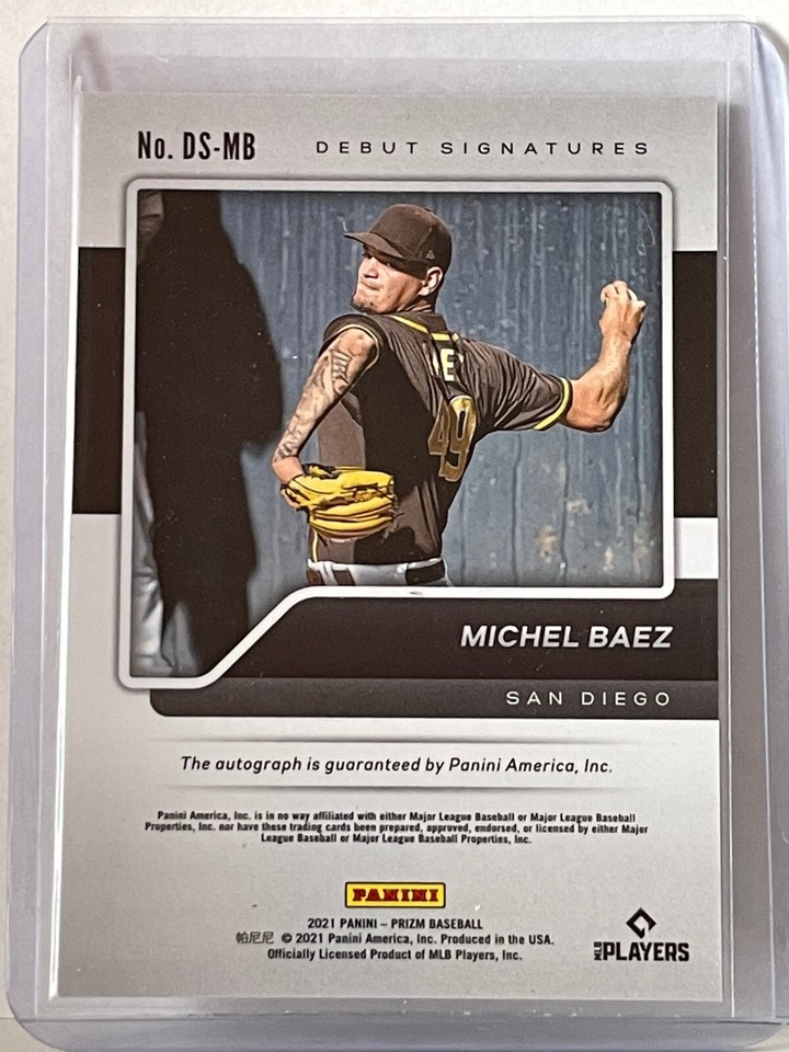 Michael Baez 2021 Prizm Debut Signatures Rookie Auto San Diego Padres # ...