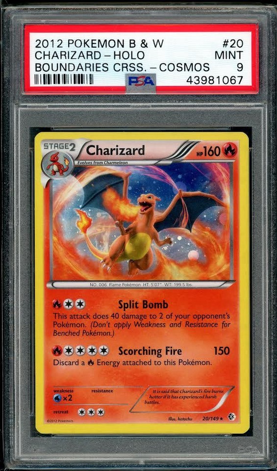Pokémon 2012 Charizard Boundaries Crossed 20/149 Holo Rare - PSA 9 ...