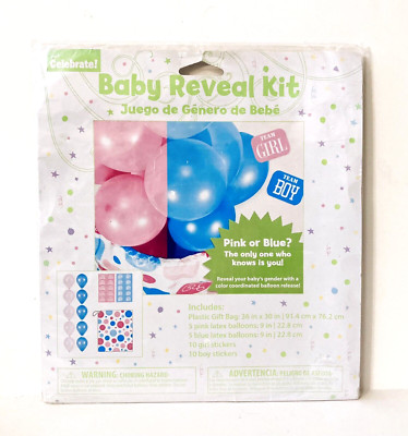 Baby Gender Reveal Kit by Way to Celebrate - Team Girl or Team Blue | eBay