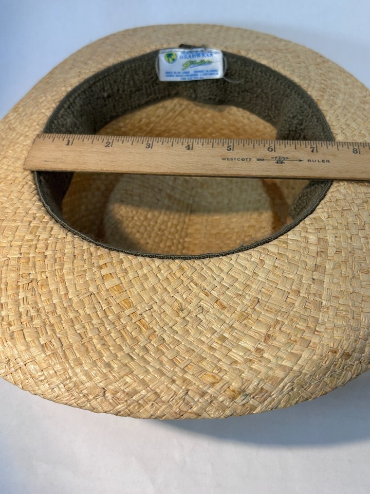 Hawaii Headware Straw Hat 1 size fits all Banded Woven Tan Island Sun ...