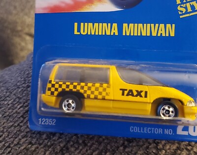 HOT WHEELS 1991 BLUE CARD Chevy Lumina Minivan Taxi Cab VHTF W BW Wheel ...