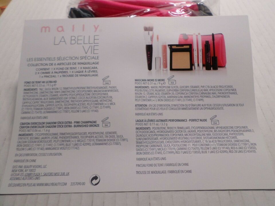 Mally THE GOOD LIFE 6 pc collection, makeup bag Medium, Boxed | eBay