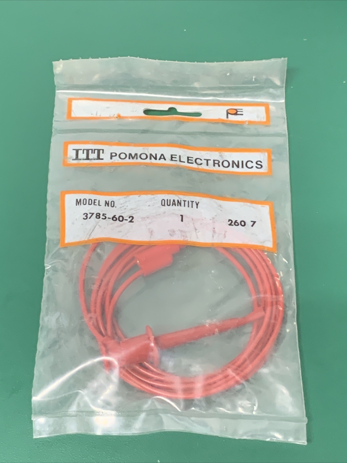 POMONA 3785-60-2 RED TEST LEAD POINT TO POINT 5FT PATCH CORD NEW IN ...