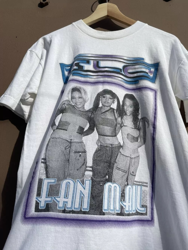 99-00s TLC Fan Mail T-shirt Rap Rnb Hiphop White Short Sleeve Unisex ...