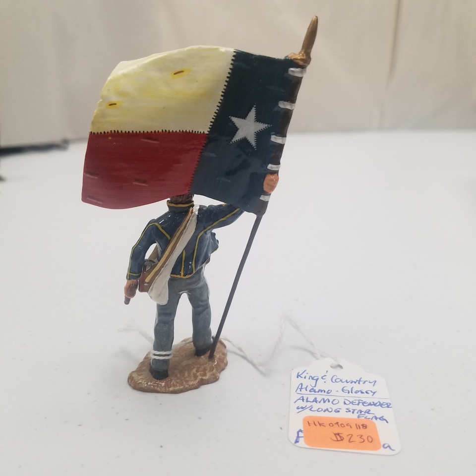 King and Country Toy Soldier Alamo Defender Lone Star Flag FWO-301A ...