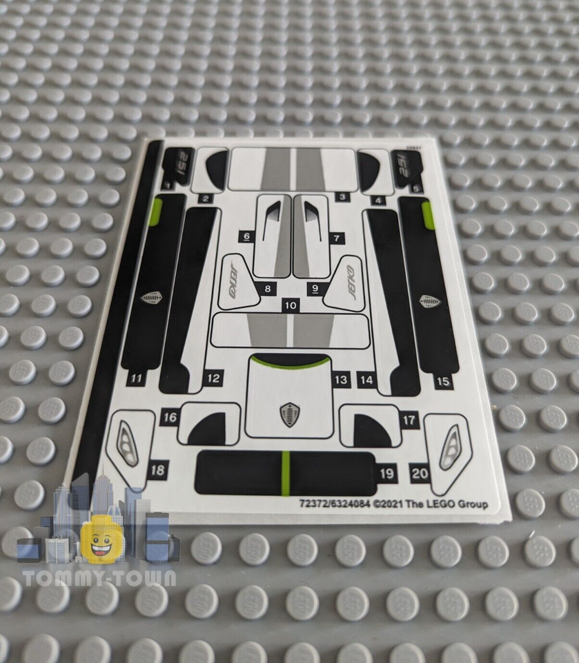 Lego Speed Champions STICKER SHEET ONLY for Set 76900 Koenigsegg Jesko ...