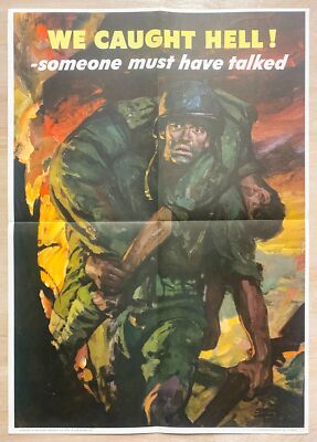 1944 We Caught Hell! Someone Must Have Talked Poster Saul Tepper WWII ...
