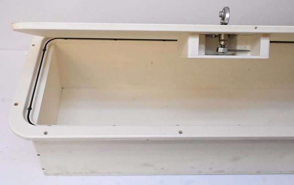 Marine Boat Gunwale Storage Box Rods/Weapons Grey 56"x13.5x8" Built In ...