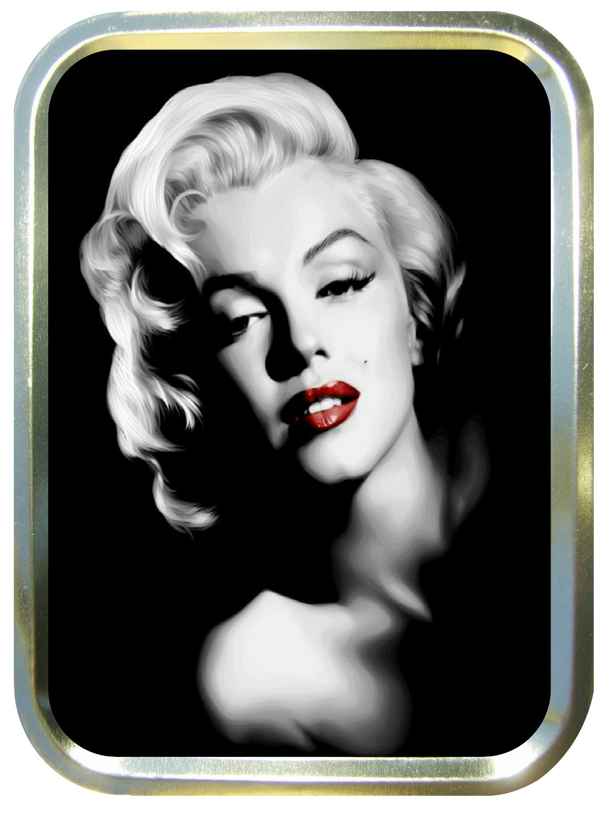 Marilyn Monroe Kiss 2oz Gold Tobacco Tin, Airtight Tobacco Tin, Storage ...